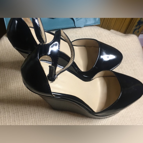 Zara | Shoes | Zara Patent Leather Wedge Shoe | Poshmark